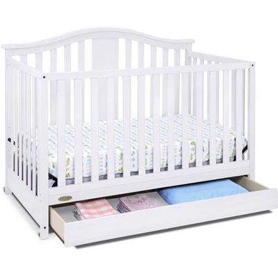 Convertible White Wood Baby Crib with Drawer from China manufacturer ...